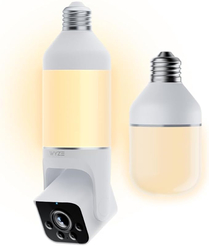 Amazon.com : Bundle of WYZE Bulb Cam Security Camera and Accessory, 2K ...