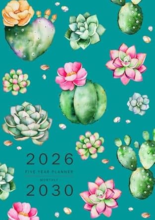 Five Year Planner 2026-2030: A5 Monthly Notebook Organizer Small ...