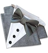 Amazon.com: Custom-Fit Dog Tuxedo with Bow Tie & Lapel Uncut Cham ...
