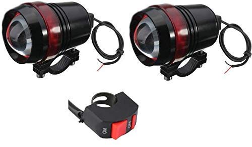 Generic U3 LED Light for Two Wheelers RED Eye Bike Light - Bright White ...