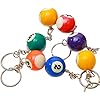 Amazon.com: 5 Pcs Pool Ball Keychains Billiard Key Chain Ball Keyrings ...
