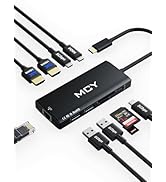 Amazon.com: MCY USB C Hub,Laptop Docking Station Dual Monitor Single 8K ...