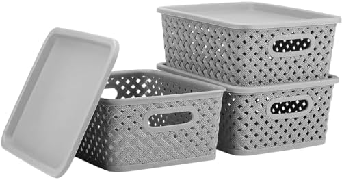 Amazon.com - MaxGear Organization and Storage, Plastic Storage Bins ...