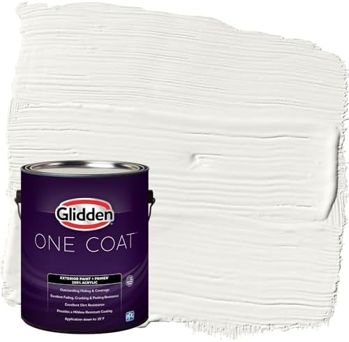 Glidden One Coat 1 gal. Commercial White/White Semi-Gloss Exterior ...