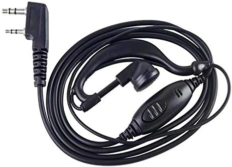 Amazon.com: SAMCOM Two Way Radio Earpiece with Mic, Original G Shape 2 Pin K Head Walkie Talkies ...