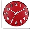 Amazon.com: HZDHCLH Red Wall Clocks Battery Operated,12 inch Silent Non ...