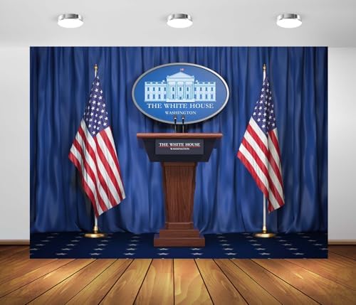 Amazon.com : BELECO Fabric 7x5ft The White House Backdrop President ...