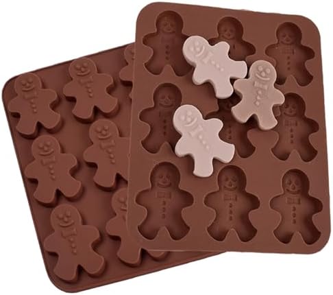 Amazon.com: Crethinkaty Ultra-Thin Gingerbread Man Silicone Mold ...