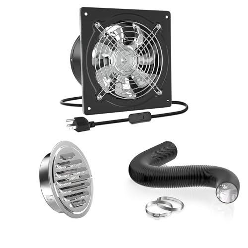HG Power 6-Inch Exhaust Fan Kit for Kitchen, Garage, Basement, Chicken ...