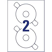 Avery L6043-100 Self-Adhesive CD Labels, 2 Labels Per A4 Sheet : Amazon ...