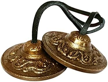 Handmade Dragon design cymbals Instrument - Hand Cymbals Manjira Pair ...