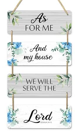 AR Creative As For Me And My House - Bible Verse Wall Hanging For Home ...