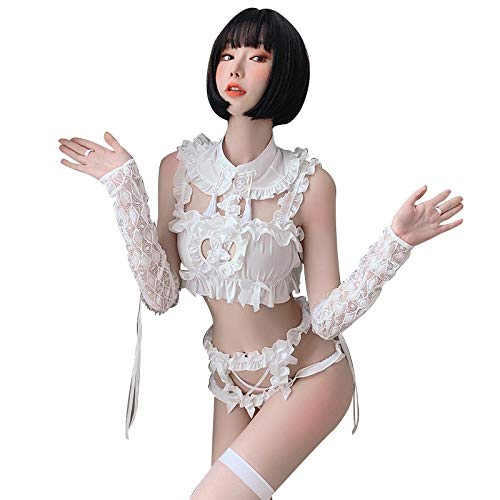 メイド メイド服 セット コスプレ コスチュームシースルー  セクシー コス エプロン 可愛い 萌え ベビードール ランジェリー Amazon.co.jp: メイド服 セット コスプレ コスチューム 過激 セクシー