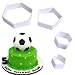 4 Pieces Football Pattern Cookie Cutters,Hexagon Cookie Cutter, Soccer ...