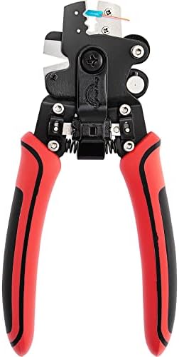 VEVOR Fiber Optic Stripper, 4 in 1 Wire Cutters Pliers, Three Hole ...