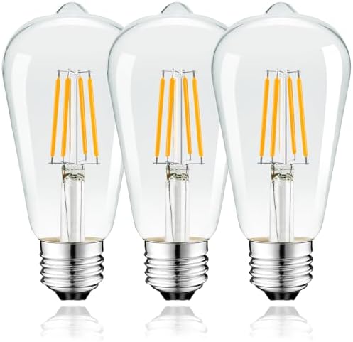 Suncan E26 Vintage LED Edison Bulbs 2.5W, Low Wattage Light Bulbs, Non ...