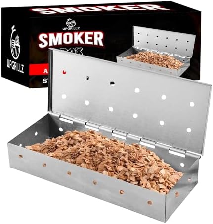 Amazon.com : BBQ Smoker Box for Gas Grilling with 5pcs of Aluminum Foil ...