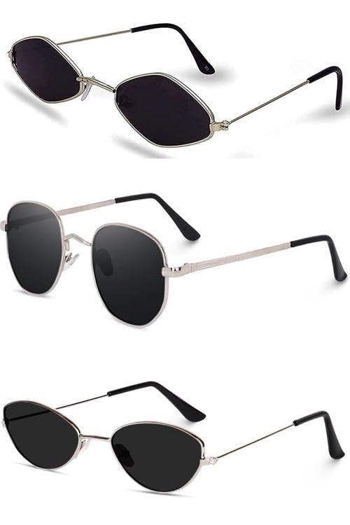 Buy Sheomy MC stan Shades Unisex set of 3 MC stan goggles rectangle sun ...