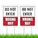 Amazon.com: 2PC Do Not Enter Wrong Way Sign with Stakes, 17 Inches by ...