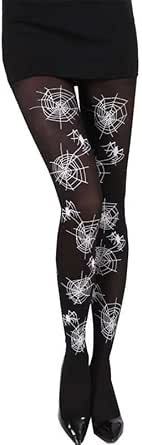 TaoTaoChong Spider Web Tights Zombie Legging, Black Halloween Costume ...