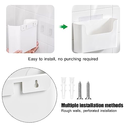 Snapklik.com : Wall File Holder, 1pc White Plastic Wall Mount File ...