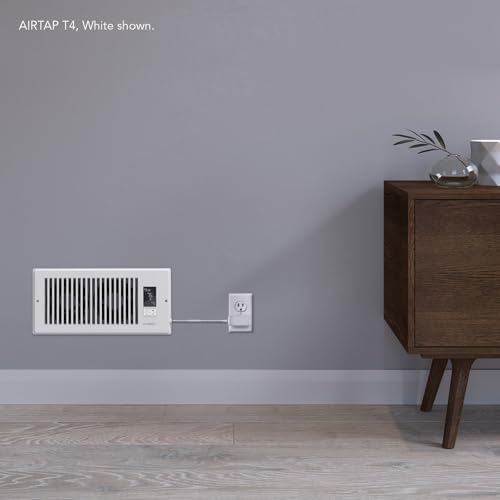 AC Infinity AIRTAP T4 White, Register Booster Fan for 4 inch x 12 inch ...