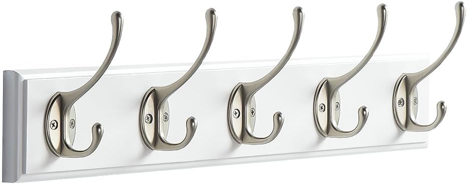Amazon.com: LIBERTY 129854 Wall Mounted Coat Rack with 3 Decorative ...