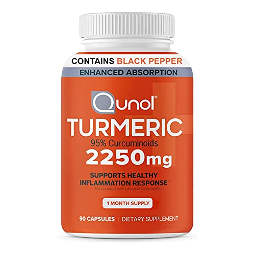 Turmeric Curcumin with Black Pepper, Qunol 2250mg Turmeric Extract with ...