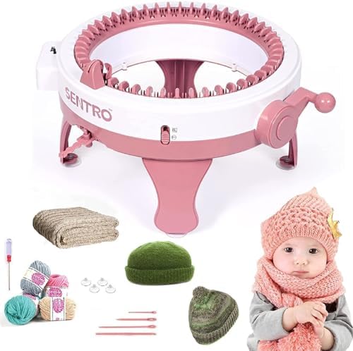 Kresal Knitting Machine, 40 Needles Weaving Loom Board Rotating Needle ...