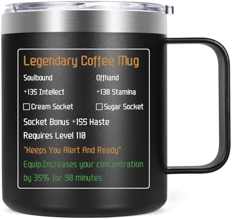 Amazon.com: Funny Mugs, LOL MMO Mug - Legendary Coffee Mug Level 110 ...
