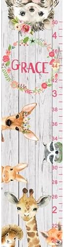 Amazon.com: Personalized Kids Height Chart - Canvas Growth Ruler for ...