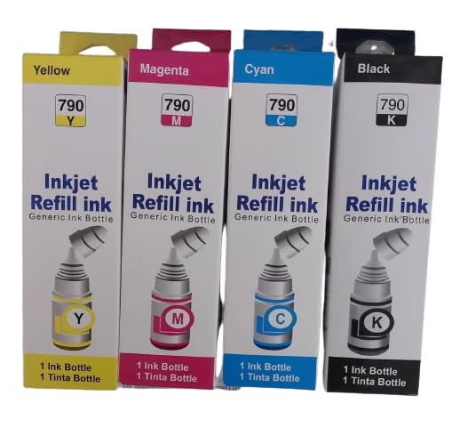 Inkjet Cartridge Ink Refill Compatible for Cartridge Printers - CMYK ...