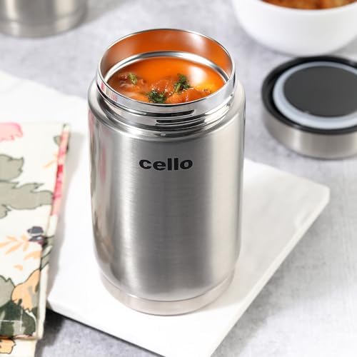 Cello Supee Vacuum Insulated Flask 600ml, Silver | Double Walled ...