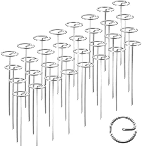 Amazon.com: SUMGROW Landscape Staples,120 Pcs Garden Stakes, Circle Top ...