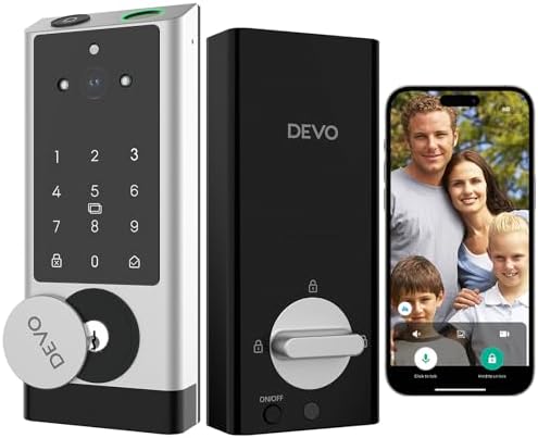 DEVO G1 Video Smart Lock with Camera & Doorbell, 6-in-1 Keyless Entry ...