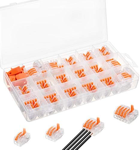 FIDECO Electrical Connector Blocks, 60 Pack Wire Connectors, Conductor ...