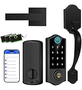 Harfo Fingerprint Smart Door Locks for Front Door with Handle Set, App ...