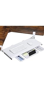 Amazon.com : ETHU Keyboard Tray Under Desk, Ergonomic Corner Keyboard ...