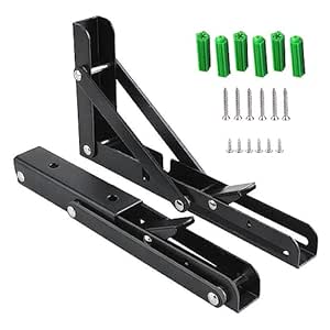 JIANLEI Folding Shelf Brackets, DIY Bracket,Load 350 lb, L Bracket for ...