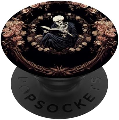 Amazon.com: Book Lover Gothic Bookworm Reading Skull Bones Librarian ...