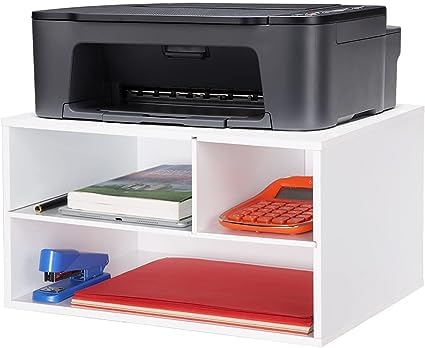 NMT FURNITURE Printer Stand with 3 Storage Box, Work Desk Printer Stand ...