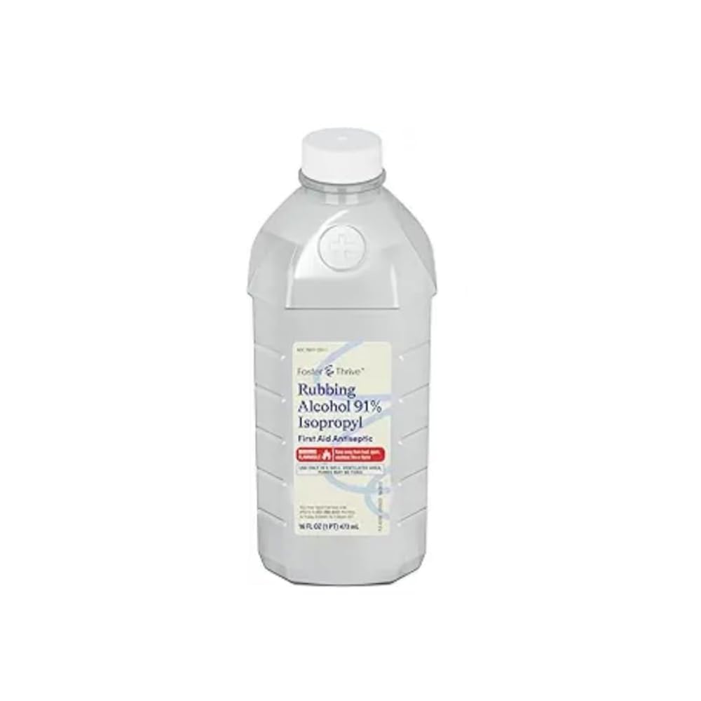 Amazon.com: Foster & Thrive Rubbing Alcohol - 91% Isopropyl Alcohol ...