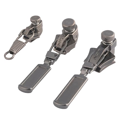 FixnZip (Black Nickel 3 Pack S,M,L) - Universal Zipper Repair Kit for ...