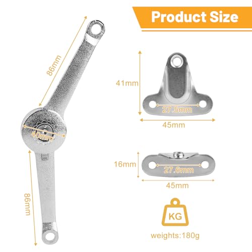 LALAGO Pack of 4 Lid Support Hinges, 180 Flap Holder, Flap Fitting ...