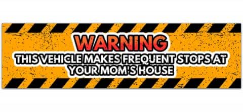 Amazon.com: Bumper Sticker, Funny Warning Sticker, This Vehicle Makes ...