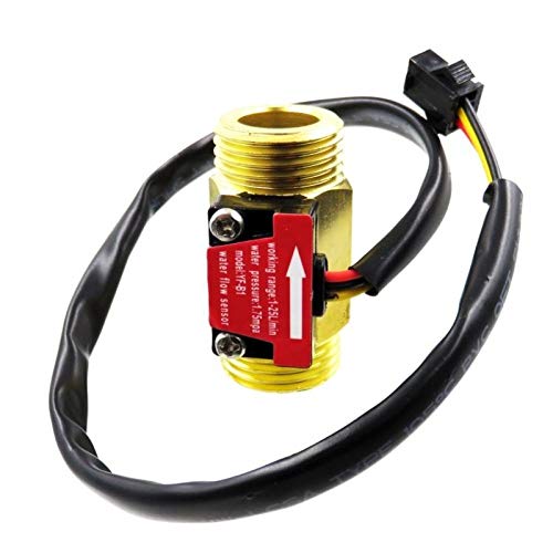 Flowmeter YF-B1 Copper G1/2" DN15 Thread Hall Effect Water Liquid Flow ...