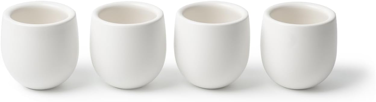 Amazon.com | MU MO 7 Ounce Double Walled Ceramic Espresso Cups Set of 4 ...
