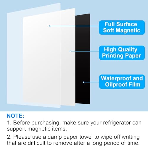 Snapklik.com : 2 Pack Magnetic Whiteboard For Fridge, 9x12 Small White ...
