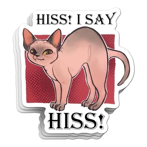 Amazon.com: Hiss I Say Hiss Majesty Sticker Cat Astarion Cute Video ...