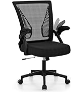 Amazon.com: COSTWAY Executive Office Chair, Ergonomic PU Leather Desk ...